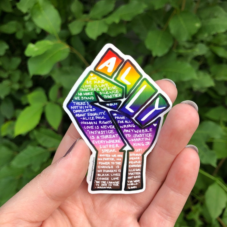 LGBTQ Sticker Equality Sticker BLM Sticker Ally Sticker | Etsy