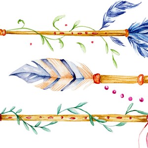 Watercolor Arrows Clipart, Hand Drawn Arrows Clip Art, Watercolor ...