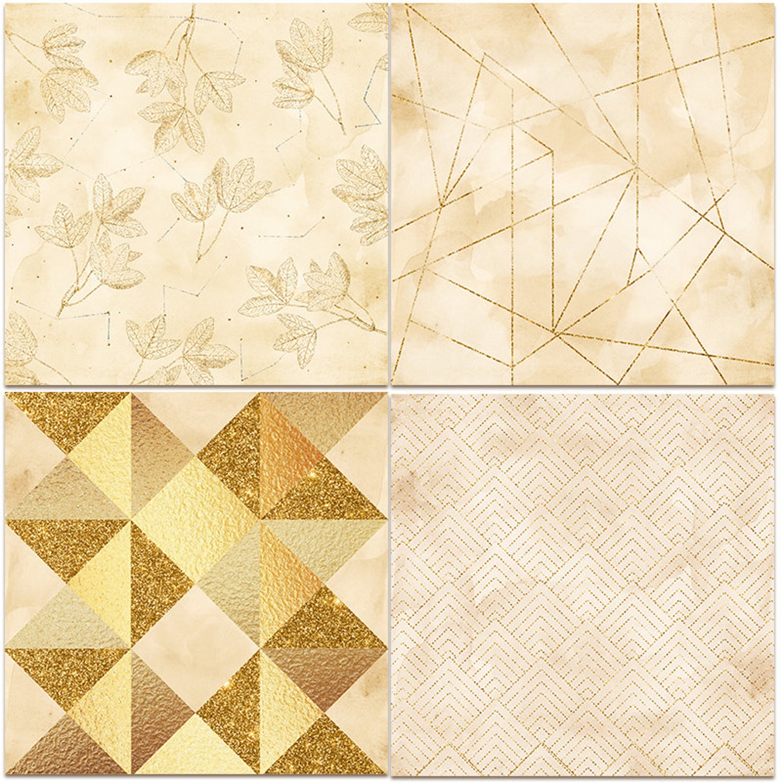 Gold Paper Pack, Gold Digital Paper Clipart, Gold Textures, Gold ...
