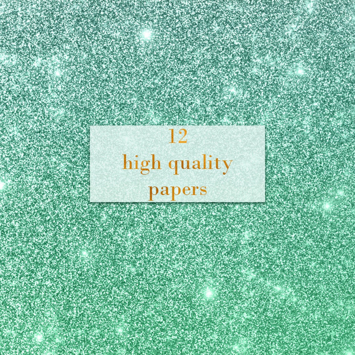 Mint Glitter Digital Paper Mint Bokeh Paper Pack Mint Green - Etsy