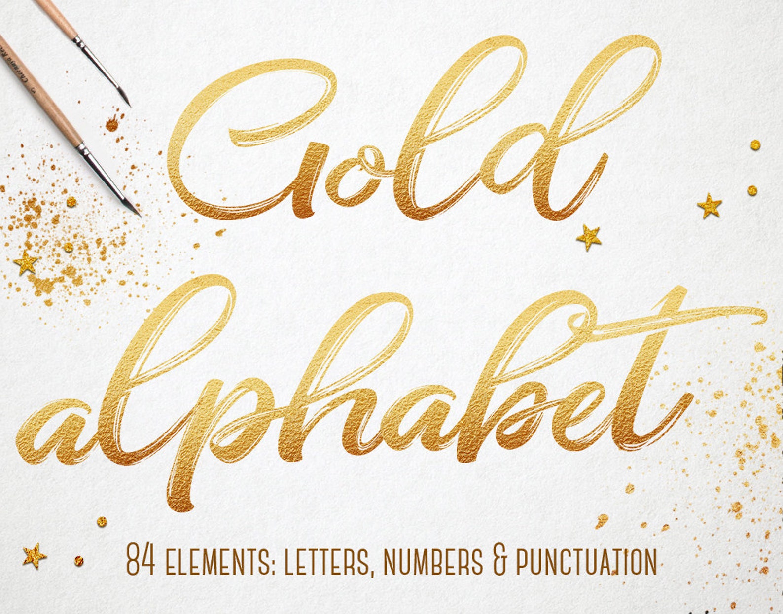 Gold Alphabet Clip Art Gold Foil Alphabet Gold Font Clipart | Etsy