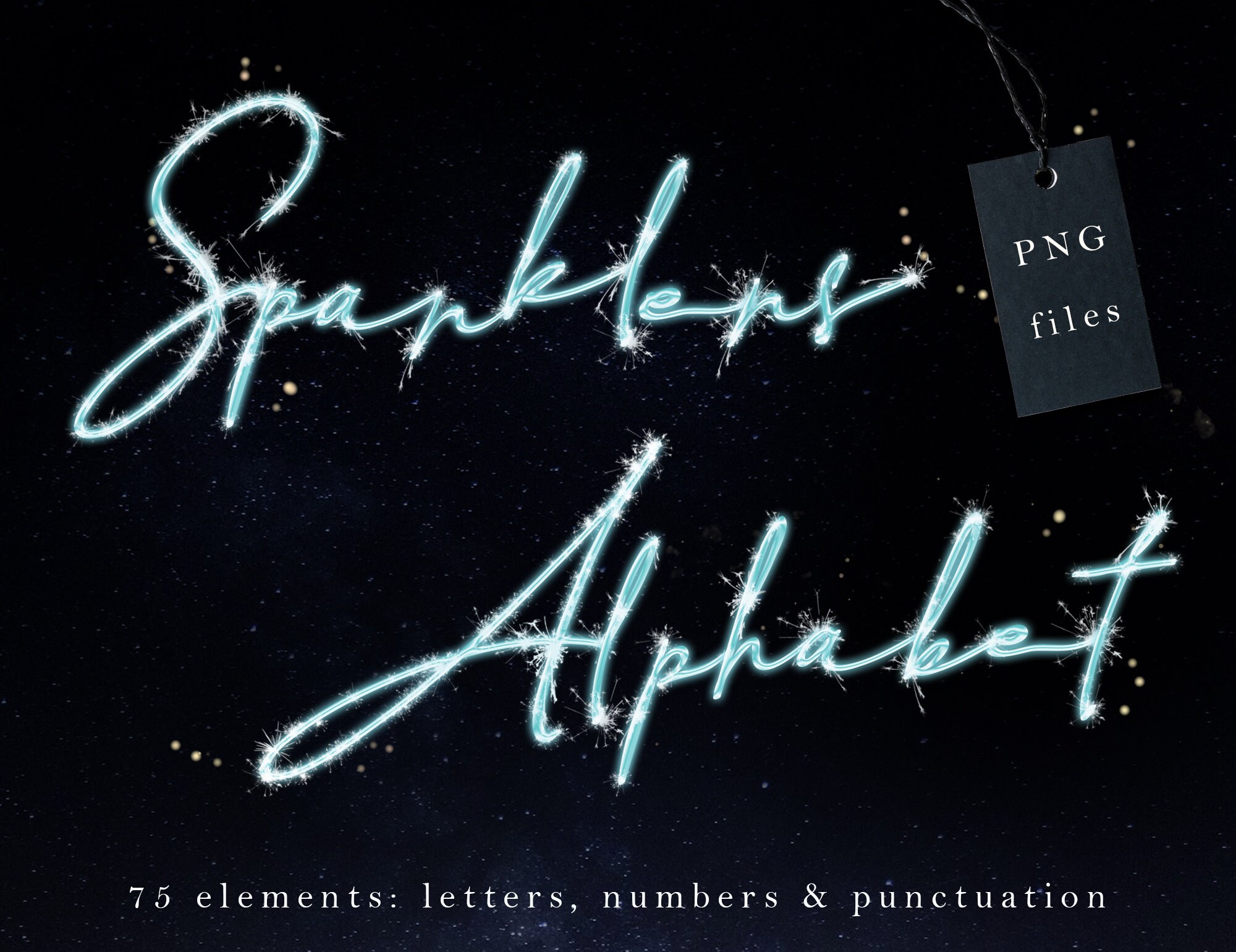 Sparklers Font Clipart Sparklers Letters Clipart Sparklers - Etsy