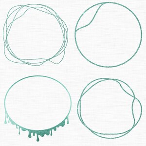 Mint Round Frames Clipart, Mint Circles Clipart, Circle, Frame Overlays ...