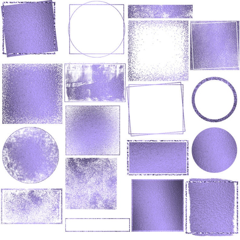 2018 Ultra Violet Design Elements Clipart Violet Foil Design | Etsy