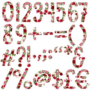 Floral Alphabet Clipart, Letters With Flowers, Floral Letters, Flower ...