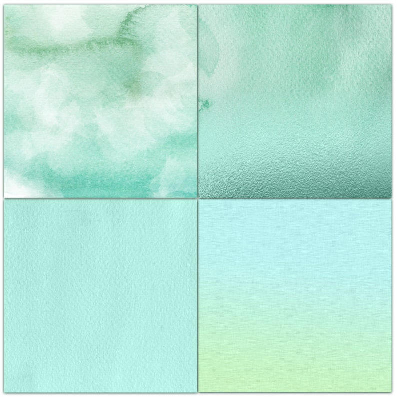 Mint Green Abstract Papers Mint Digital Paper Pack Mint - Etsy