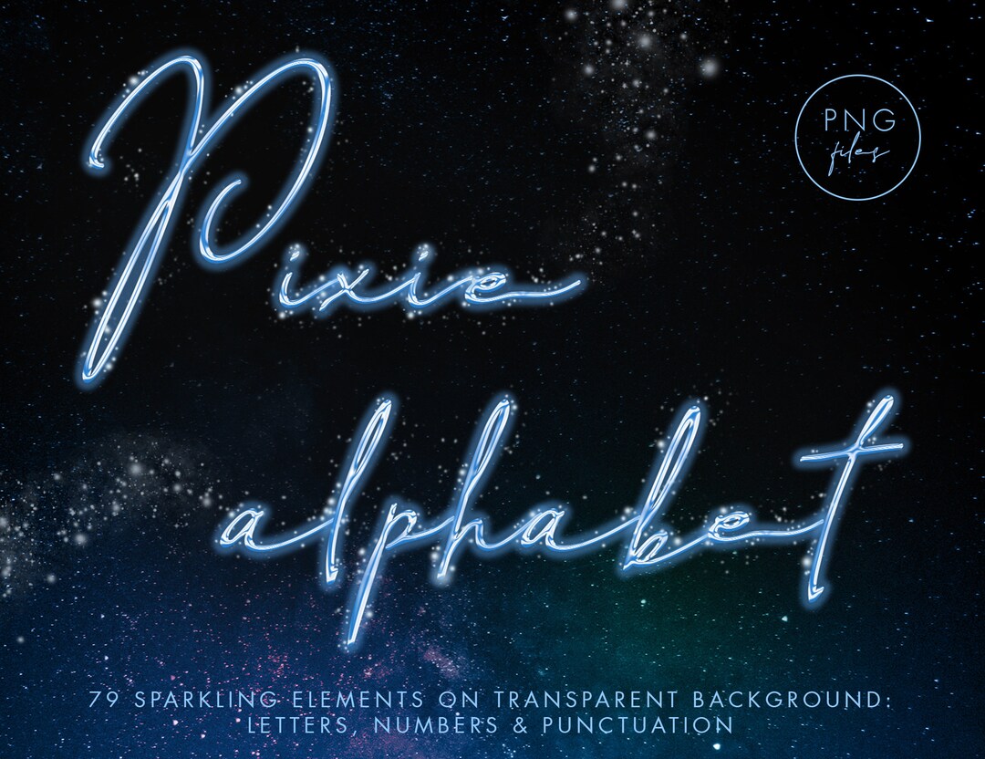 Pixie Neon Alphabet Clipart, Blue Glowing Letters Png, Neon Letters ...