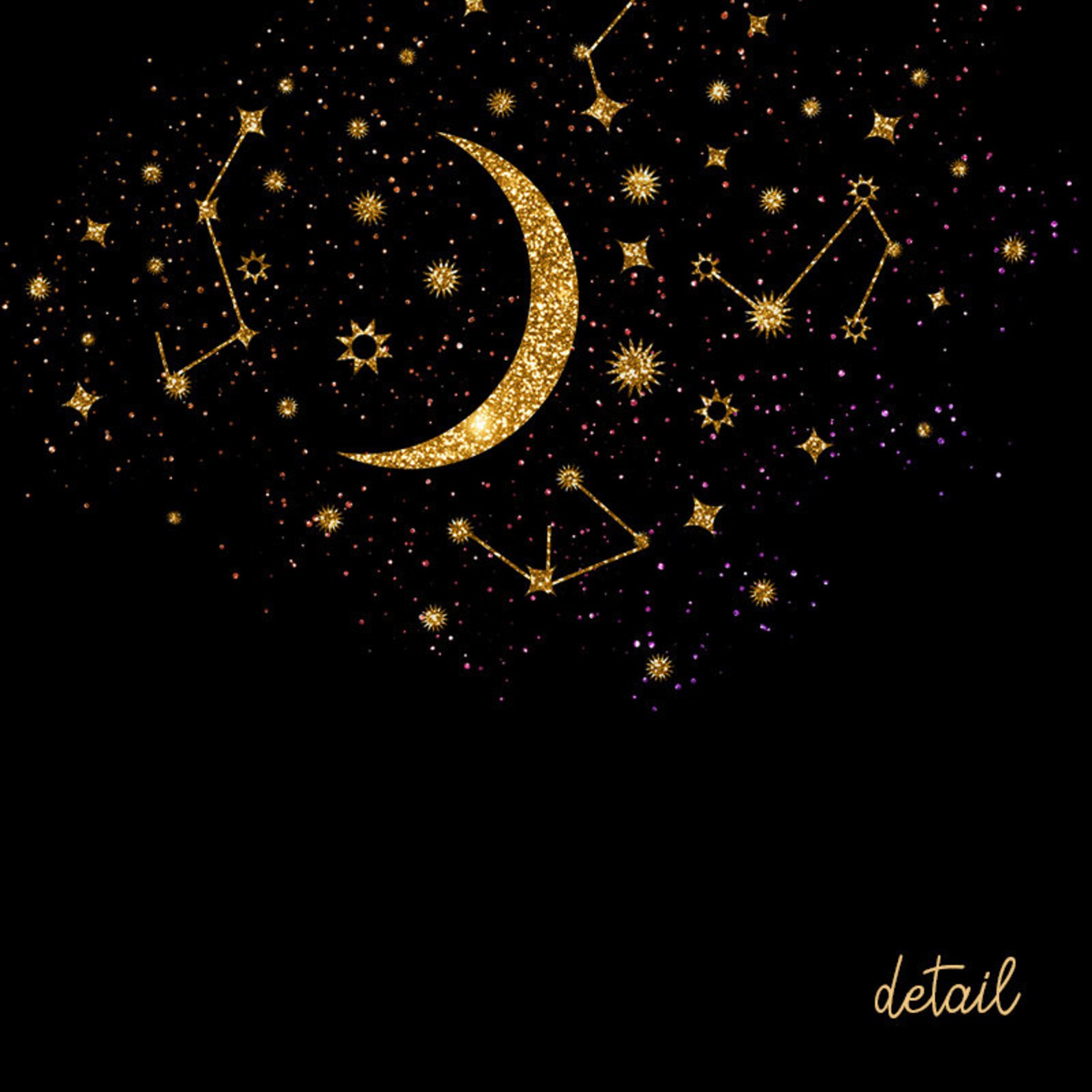 Gold Stardust Clipart Gold Stars Clipart Stars Overlays - Etsy