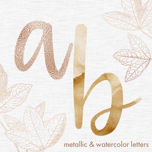 Beige and Black Foil Alphabet Clipart, Black Font, Lower Case, Foil ...