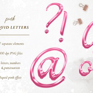 Liquid Pink Alphabet Clipart, Barbie Font Clipart, Metallic Letters ...