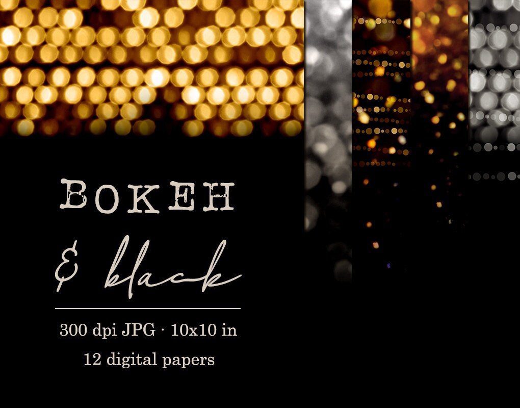 Bokeh digital papers Bokeh background Negative space Bokeh | Etsy