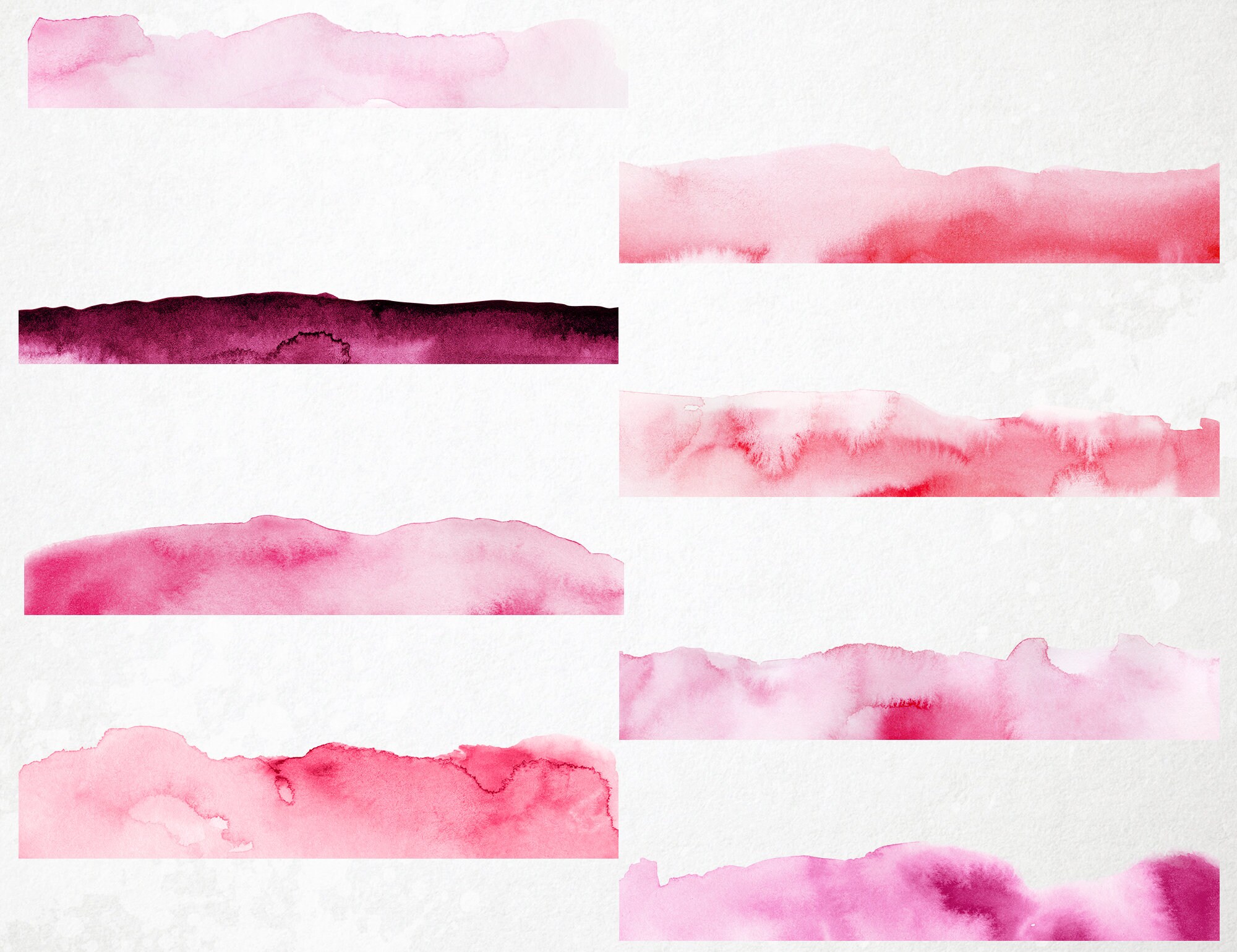 Blush Watercolor Border Overlays Border Clipart Pink Border - Etsy