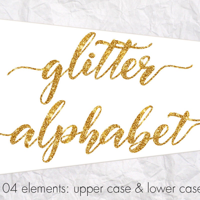 Glitter Letters - Etsy