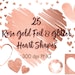Rose Gold Hearts Clip Art, Rose Gold Design Elements Clipart, Rose Gold ...