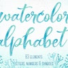 Pink Watercolor Alphabet Clipart, Watercolor Letters Clipart ...