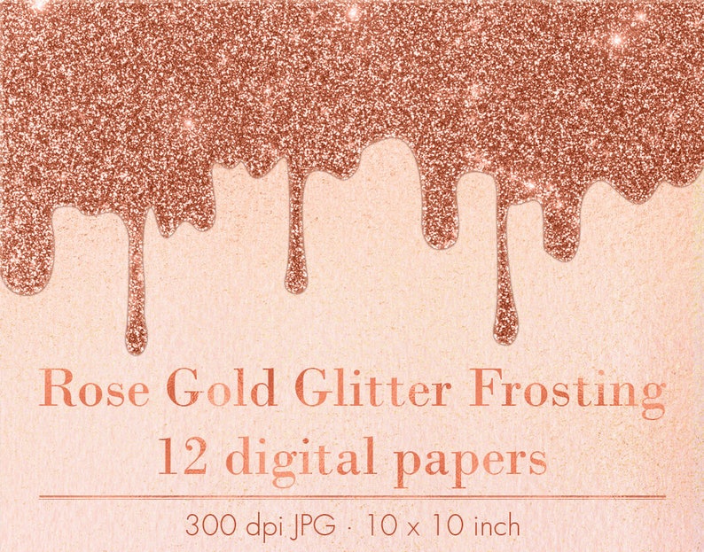 Rose Gold Glitter Paper Glitter Topping Texture Rose Gold - Etsy