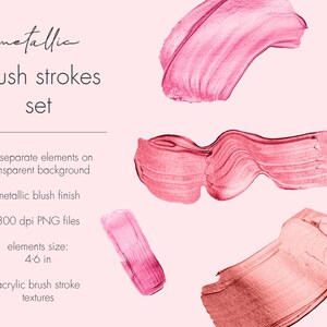 Blush Acrylic Brush Strokes, Blush Paint Splatters, Blush Design ...
