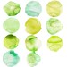 Green Watercolor Circles Clipart, Spring Watercolor Design Elements ...