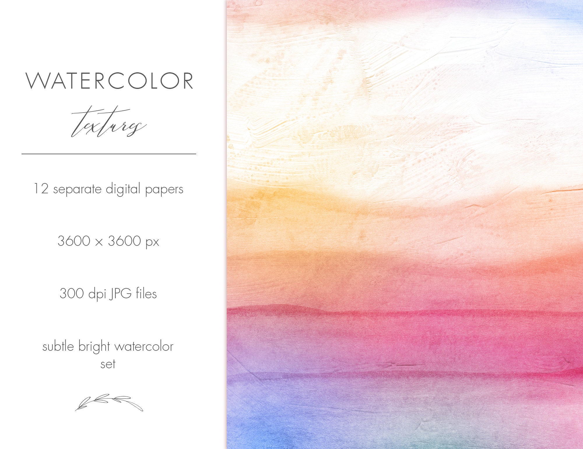 Rainbow Watercolor Ombre Digital Papers Watercolor Wallpaper - Etsy