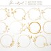 Floral Gold Circles With Watercolor, Floral Circles for Logo, Floral ...