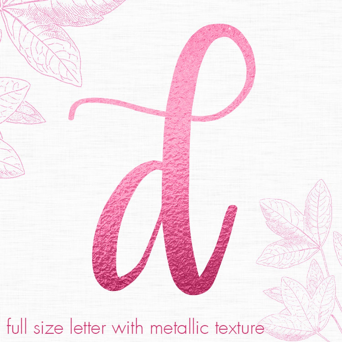 Pink Metallic Alphabet Clipart Pink Font Lower Case Letters | Etsy