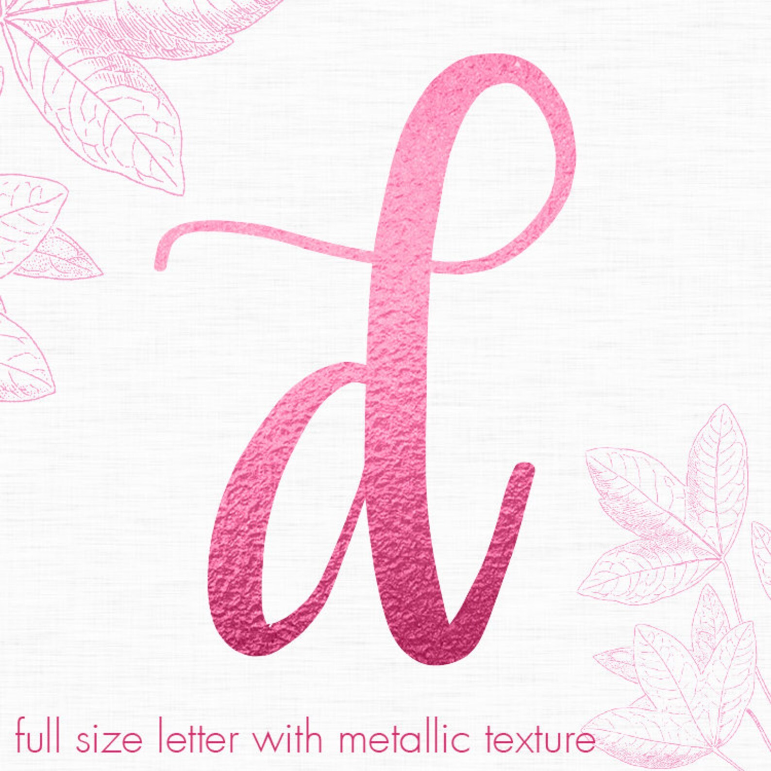 Pink Metallic Alphabet Clipart Pink Font Lower Case Letters | Etsy