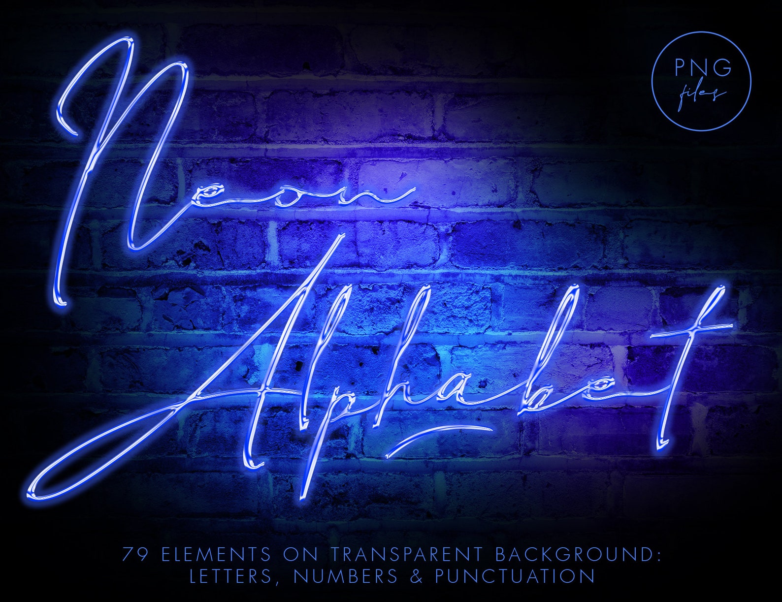 Neon Alphabet Clipart Neon Letters Clipart Digital Neon - Etsy