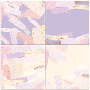 Blush Pastel Paint Digital Papers, Paint Splashes, Brush Strokes, Paper ...