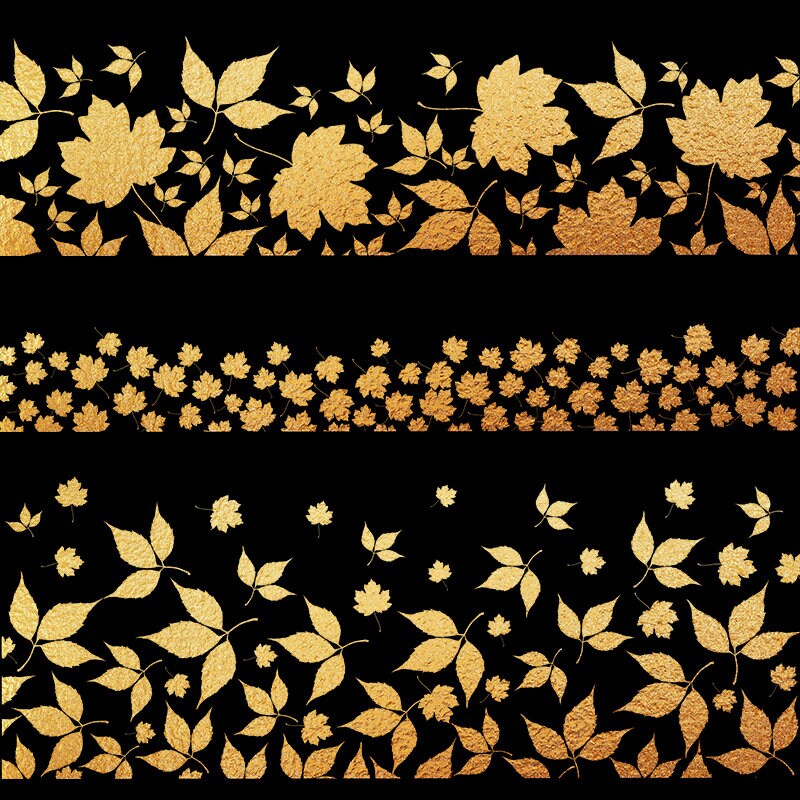 Gold Leaf Overlays, Gold Leaves Clipart, Autumn Leaves Clip Art, Fall ...