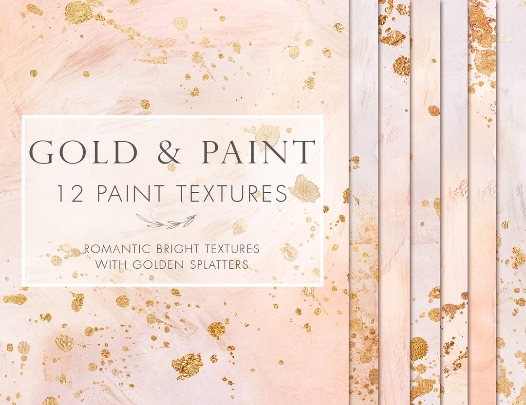 Blush Gold Paint Textures: Digital Paper Pack (12"x12") - Etsy