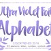 2018 Ultra Violet Alphabet, Violet Foil Alphabet Clipart, Violet ...