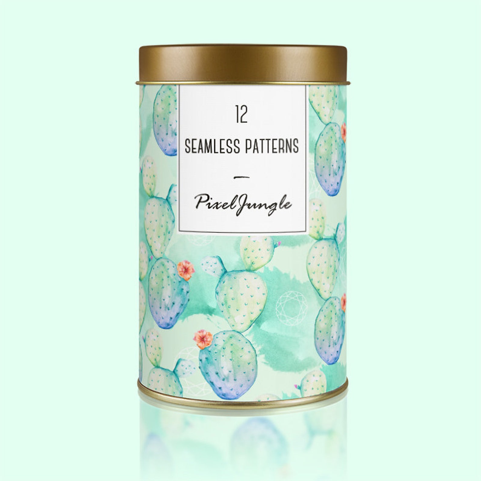 Cactus Seamless Digital Paper, Cactus Paper, Floral Seamless Background ...