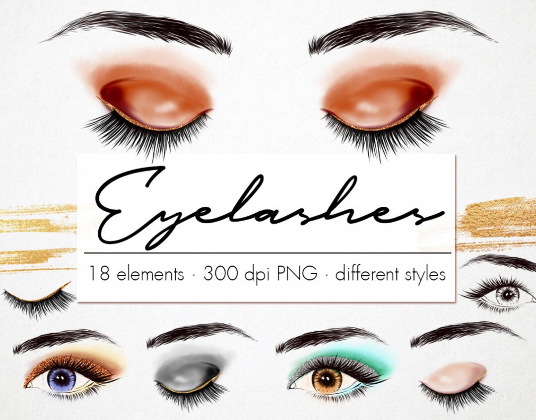 Eyelashes Clipart, Design Elements, Eyelashes Clip Art, Eyeshadow, Logo ...