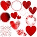Red Heart Clip Art, Valentines Clipart, Love Clipart, Design Elements ...