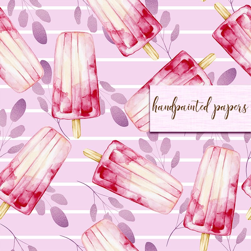 Ice Cream Seamless Digital Paper Seamless Background - Etsy