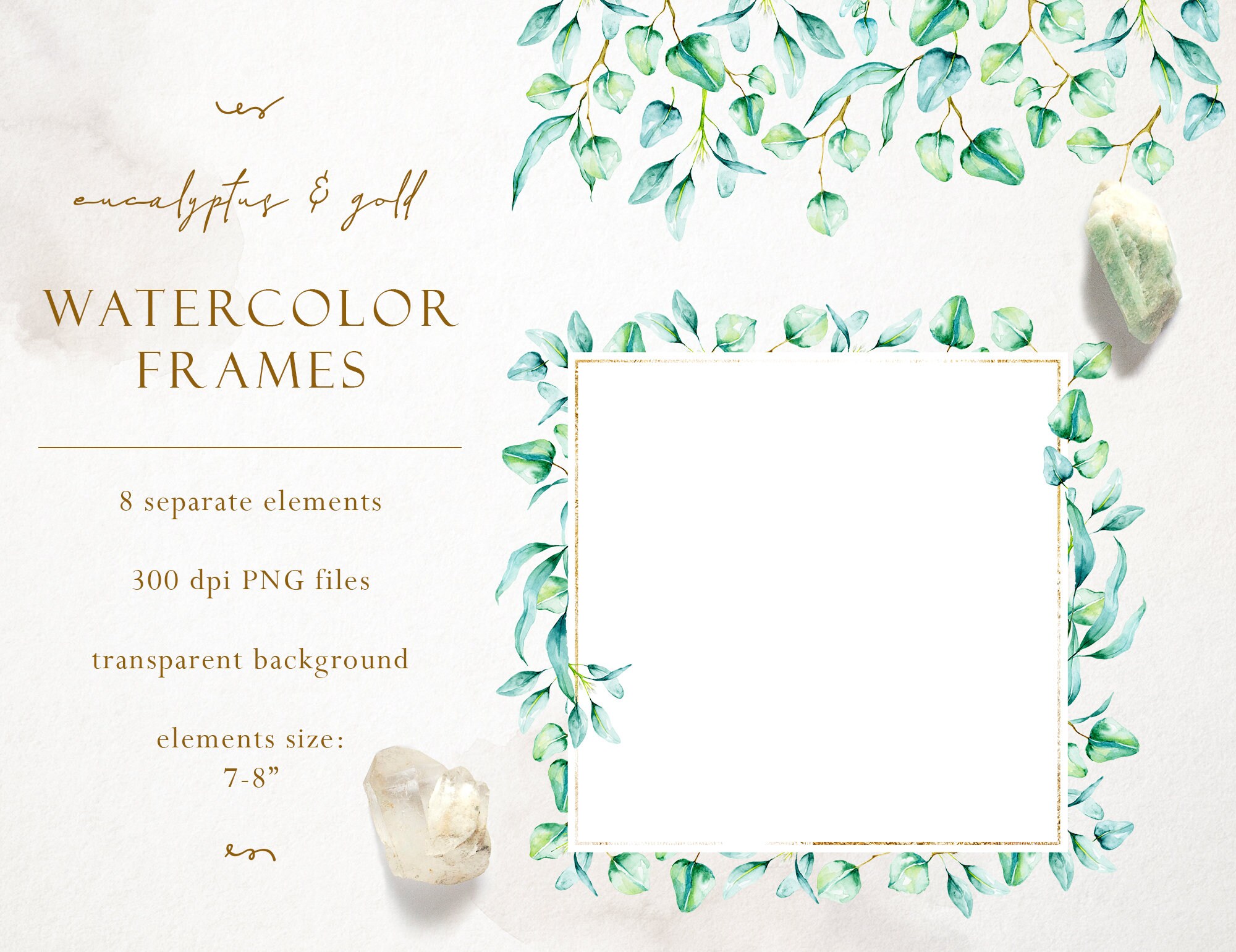 Watercolor Frames Clipart Holiday Frame Overlays Watercolor - Etsy