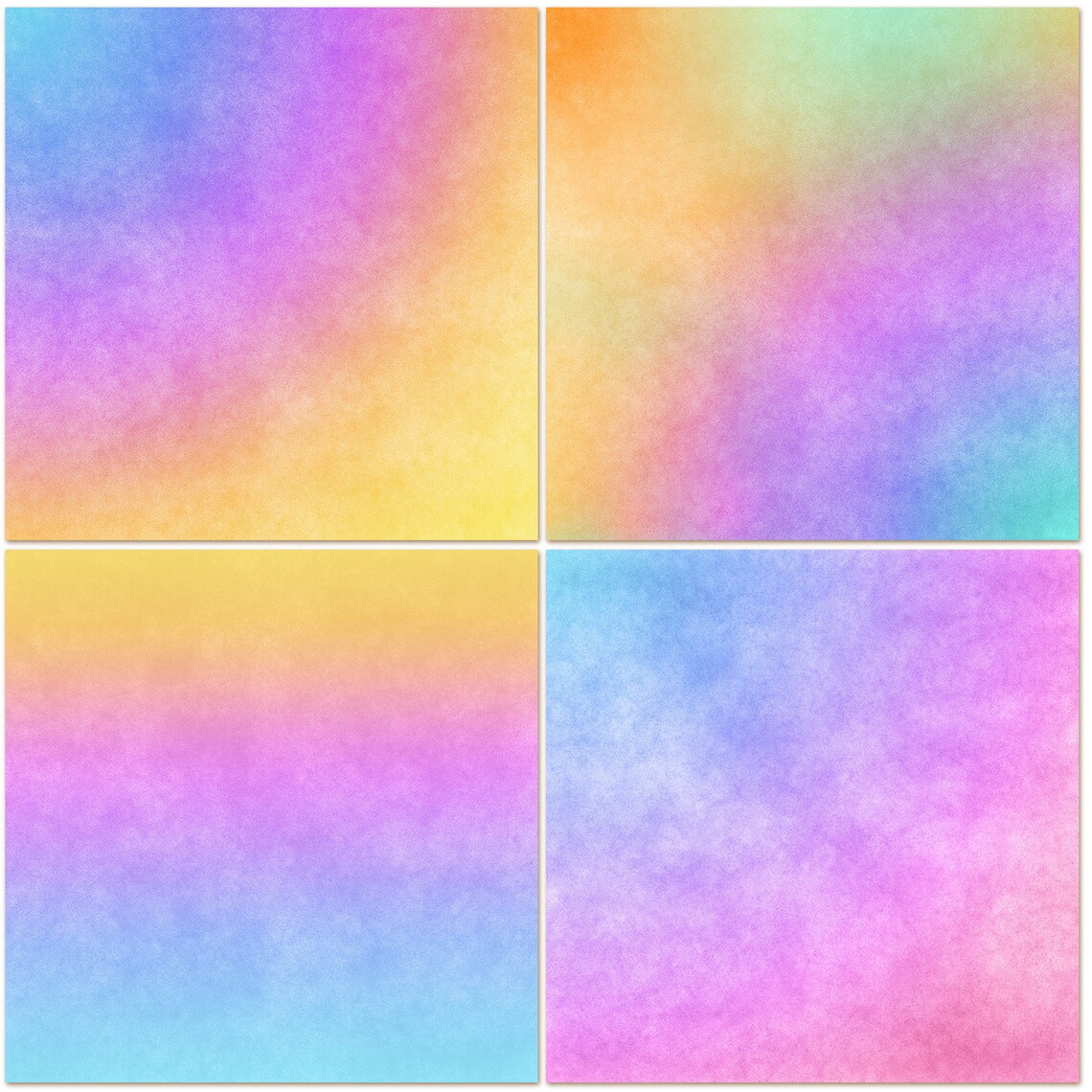 Pastel Rainbow Digital Paper Pack Rainbow Ombre Paper - Etsy