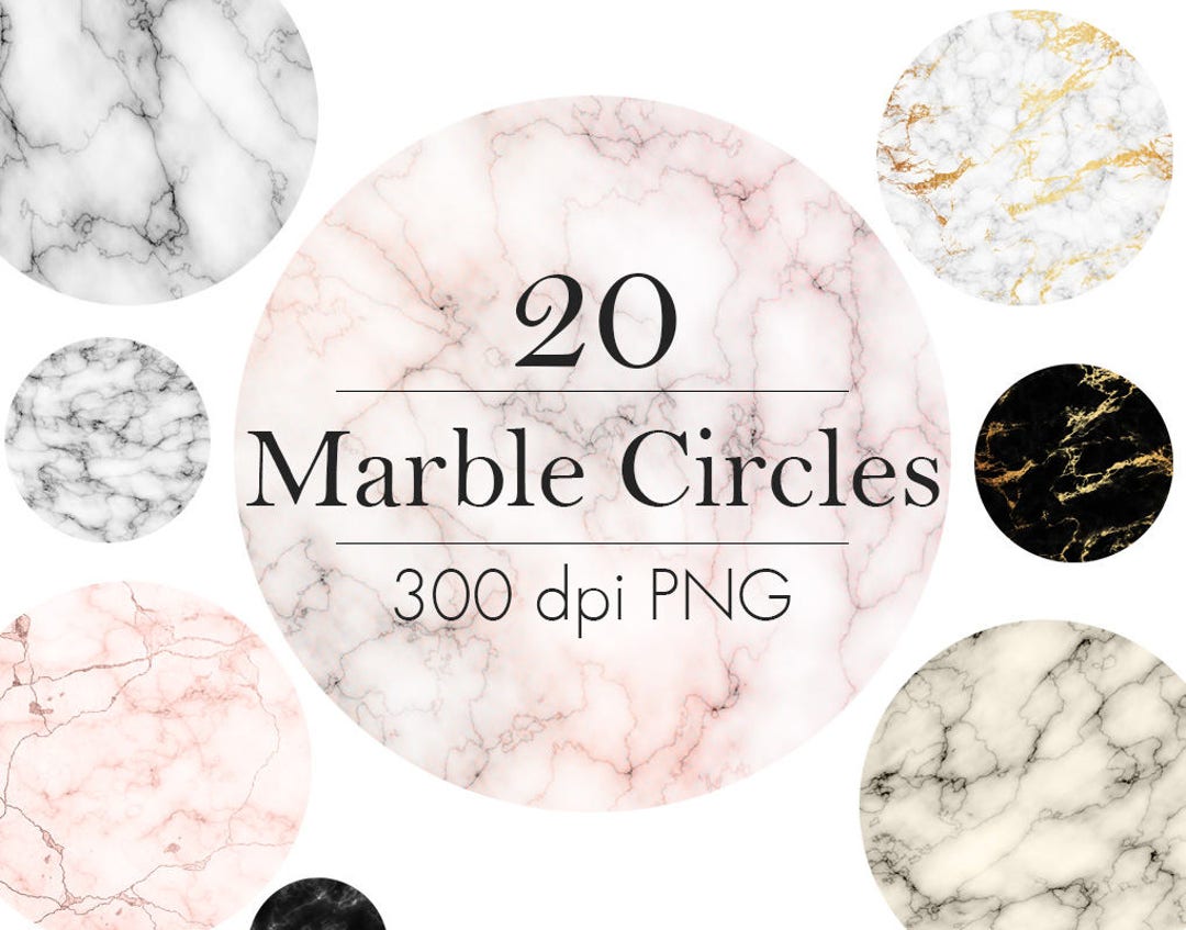 Buy 3 Pay for 2, White Marble Circles Clip Art, Marble Clipart, Pink ...