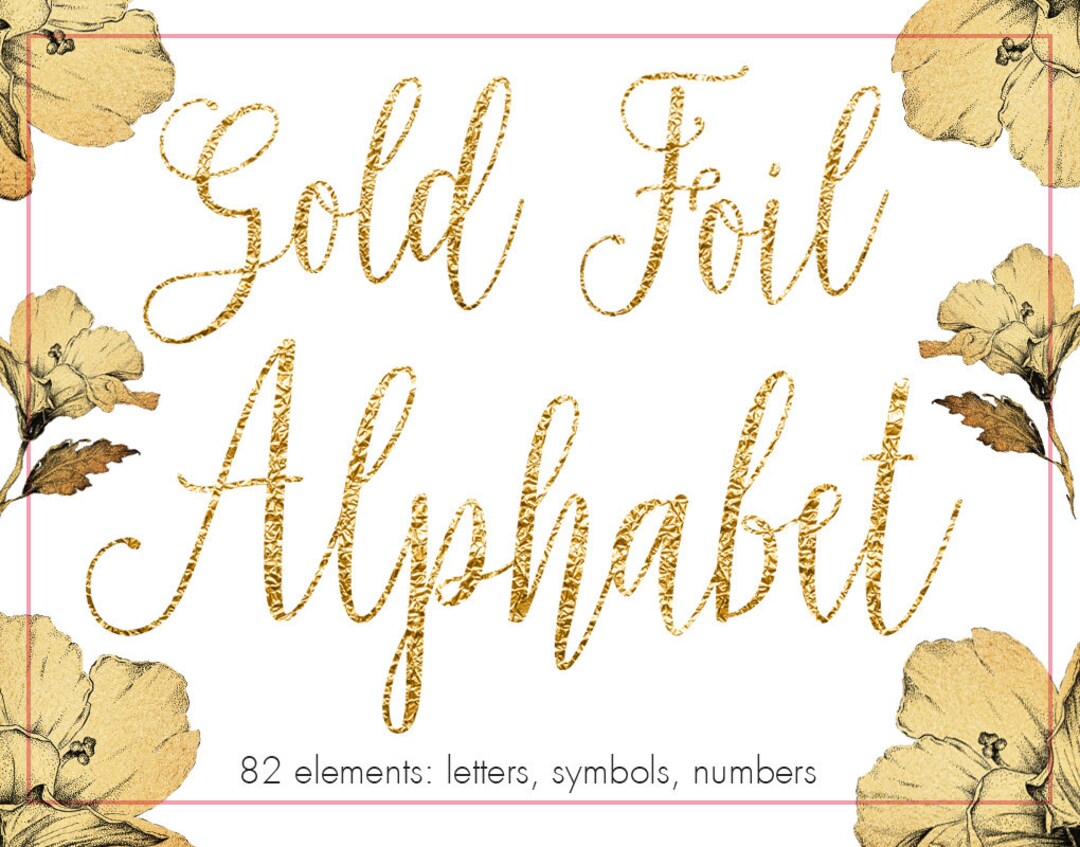 Metallic Alphabet, Gold Alphabet Clipart, Gold Foil Alphabet Clip Art ...