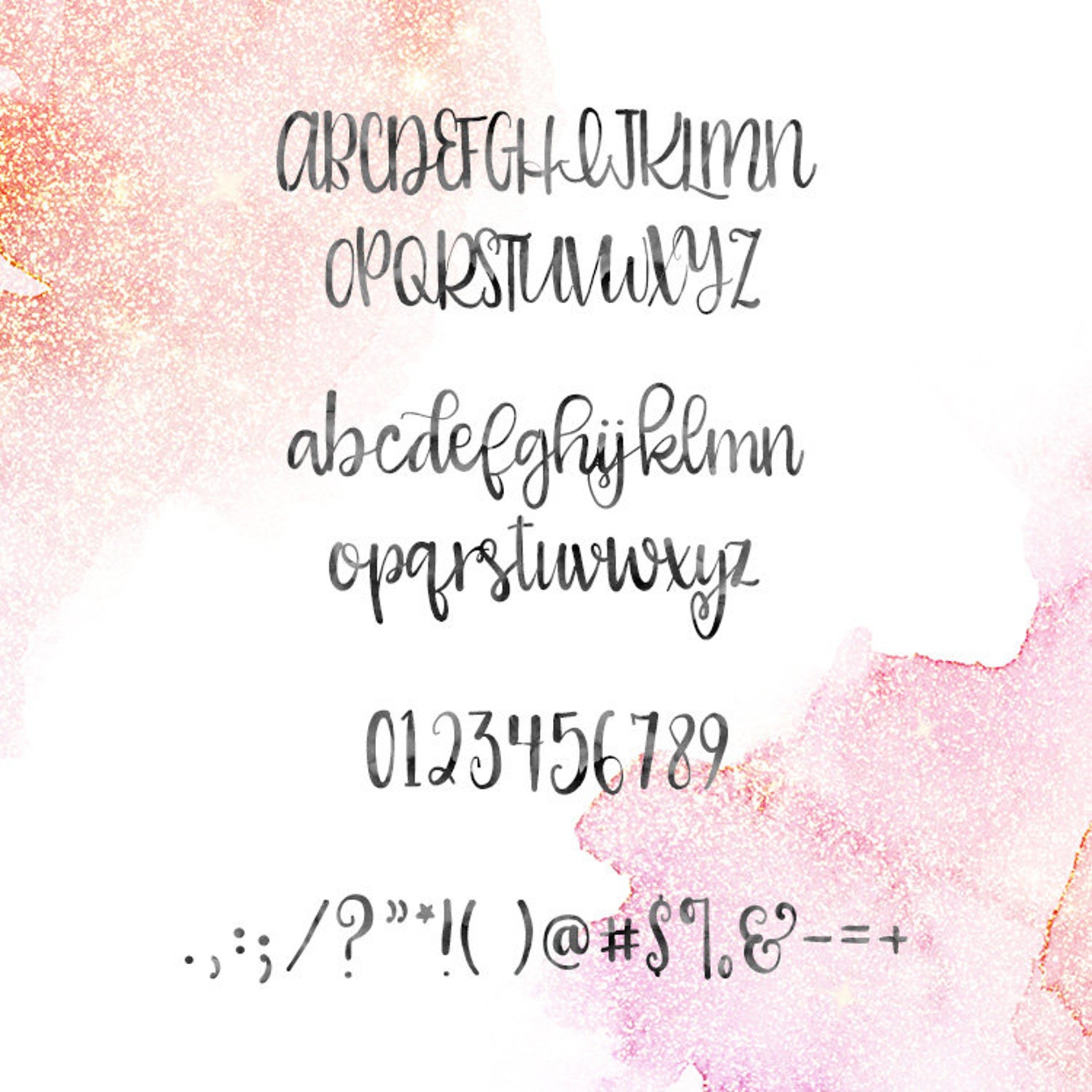 Watercolor Font Black Watercolor Alphabet Clipart Watercolor | Etsy