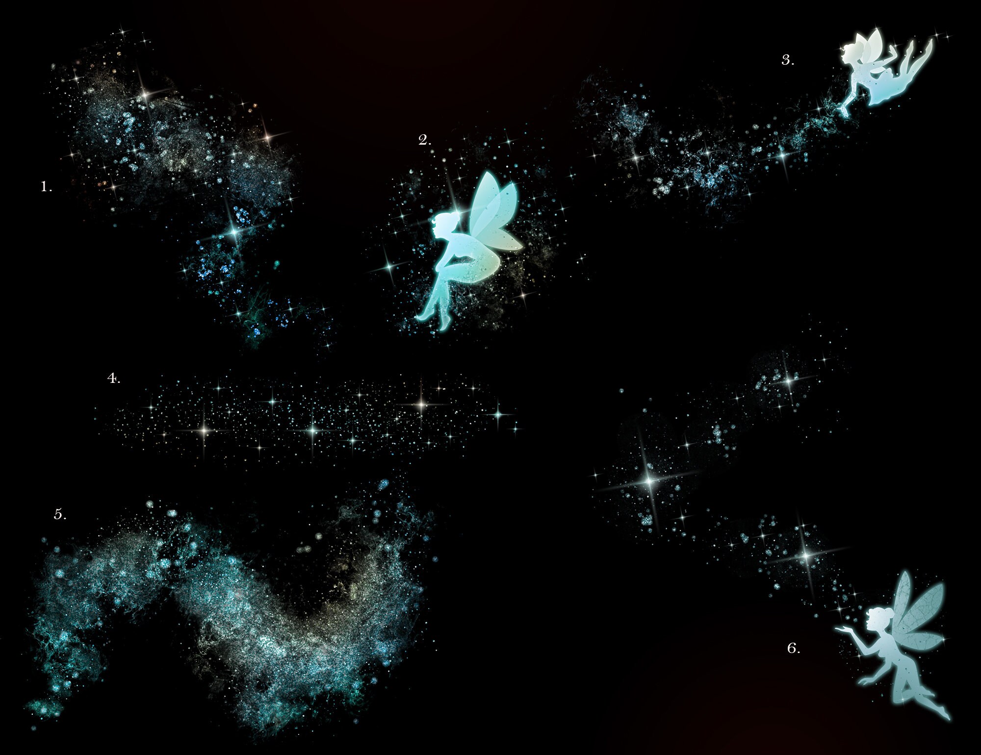 Frozen Pixie Dust Clipart Glitter Dust Overlay Stardust - Etsy