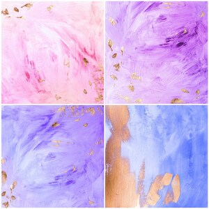 Color Mix Digital Paper With Gold Paint Splatters, Acrylic Textures ...