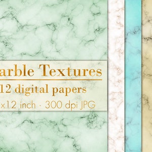 Marble Digital Paper Pack, Marble Wallpaper, Marble Textures, Marble ...