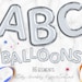 Silver Balloon Alphabet Clip Art, Silver Balloons, Silver Foil Alphabet ...
