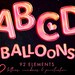 Red Foil Balloon Alphabet Clipart: PNG Letters, Numbers, Symbols ...