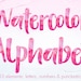 Rainbow Watercolor Alphabet Clipart, Watercolor Letters Clipart ...
