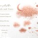 Rose Gold Clouds and Stars, Rose Gold Star Digital Overlays, Celestial ...