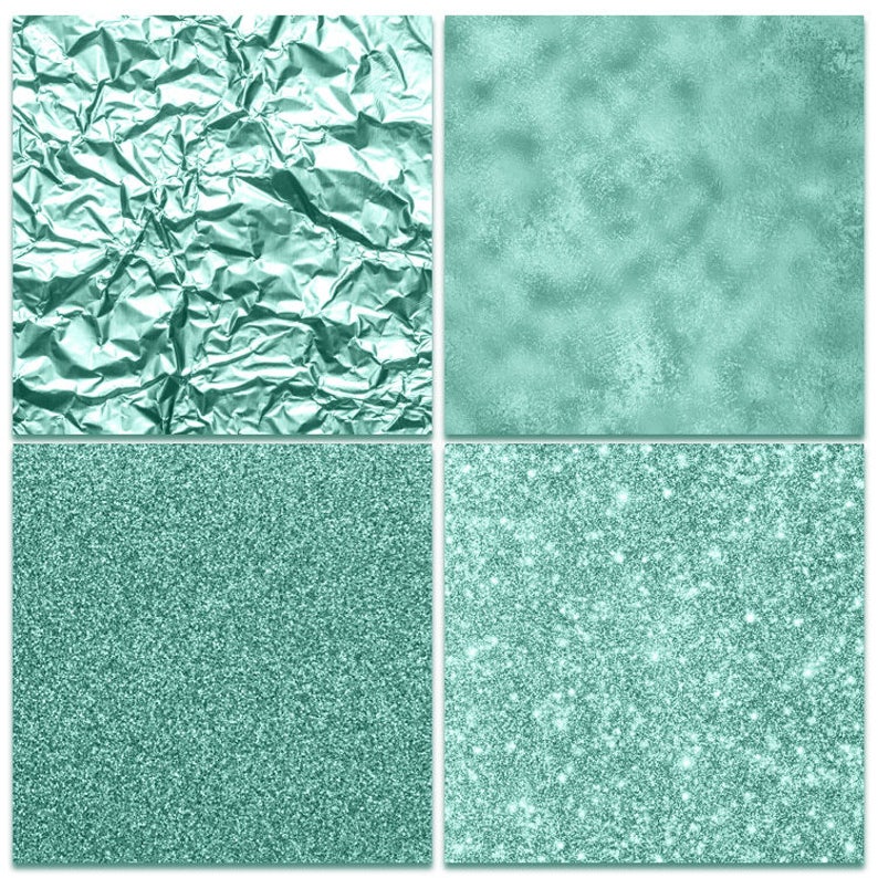 Mint Green Paper Pack Mint Glitter Paper Abstract Patterns - Etsy