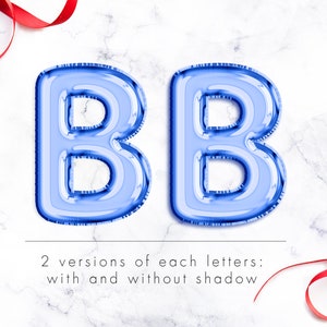 Royal Blue Balloon Letters Clipart: Alphabet PNG (digital Download) - Etsy