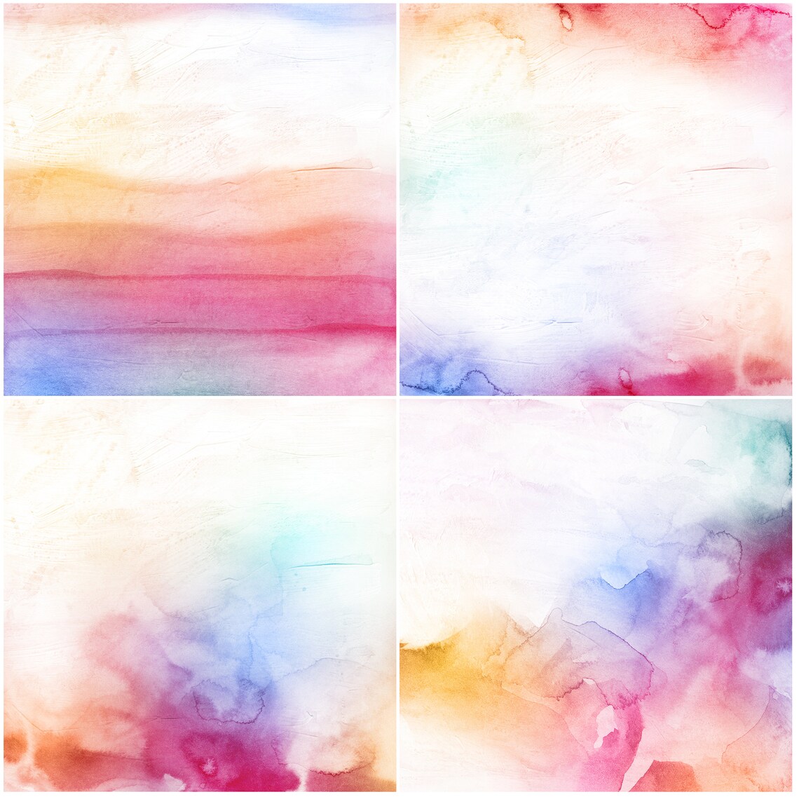 Rainbow Watercolor Ombre Digital Papers Watercolor Wallpaper - Etsy